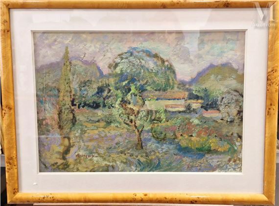 Ramon Dilley | Paysage provençal au mas (1976) | MutualArt