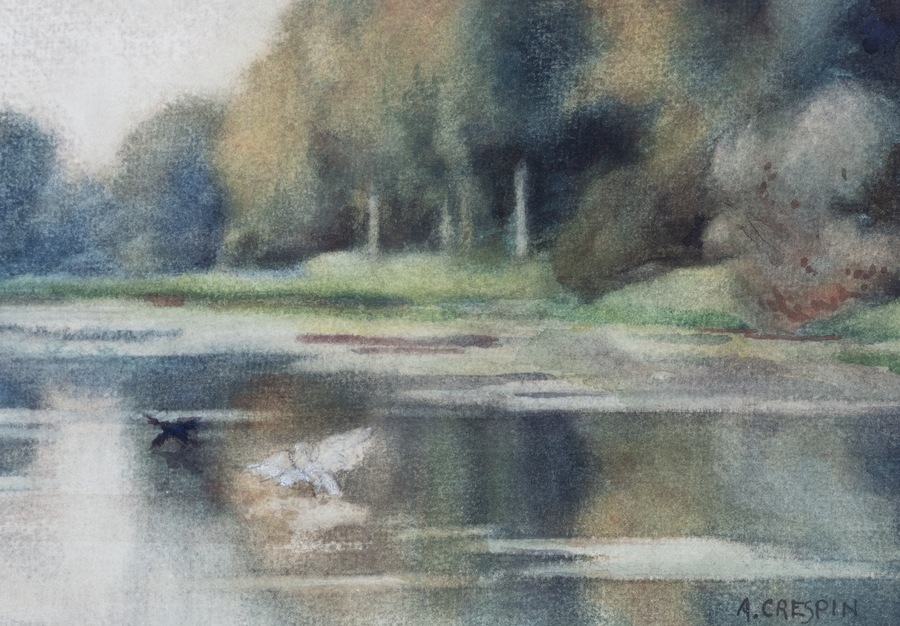 Adolphe Crespin | Vue d'un étang | MutualArt