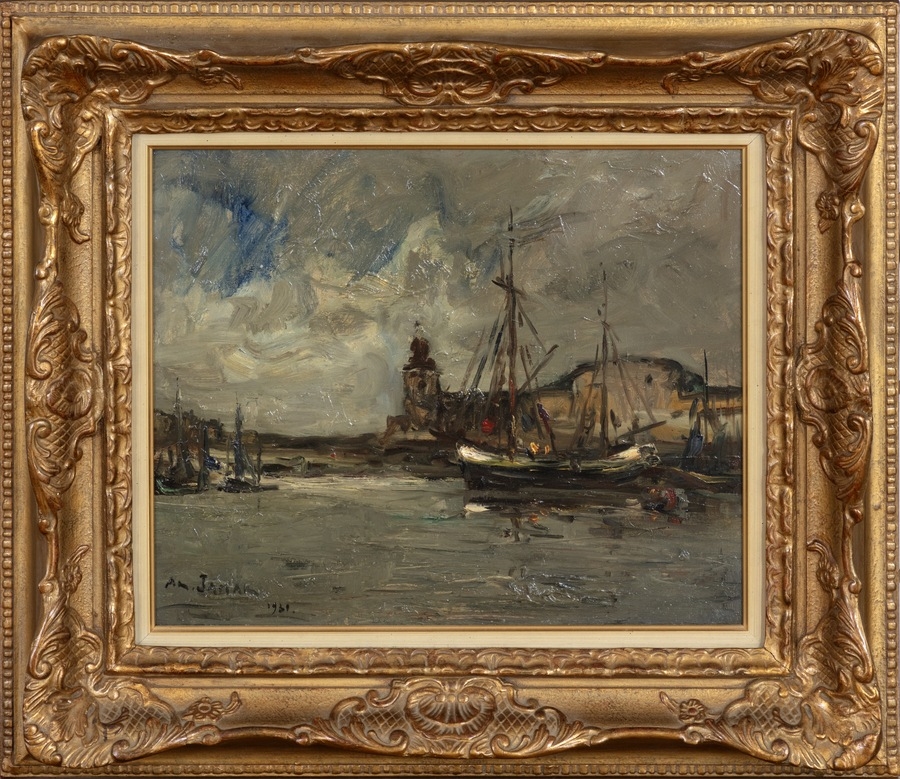 Armand Jamar | Vue d'un port, (1931) | MutualArt
