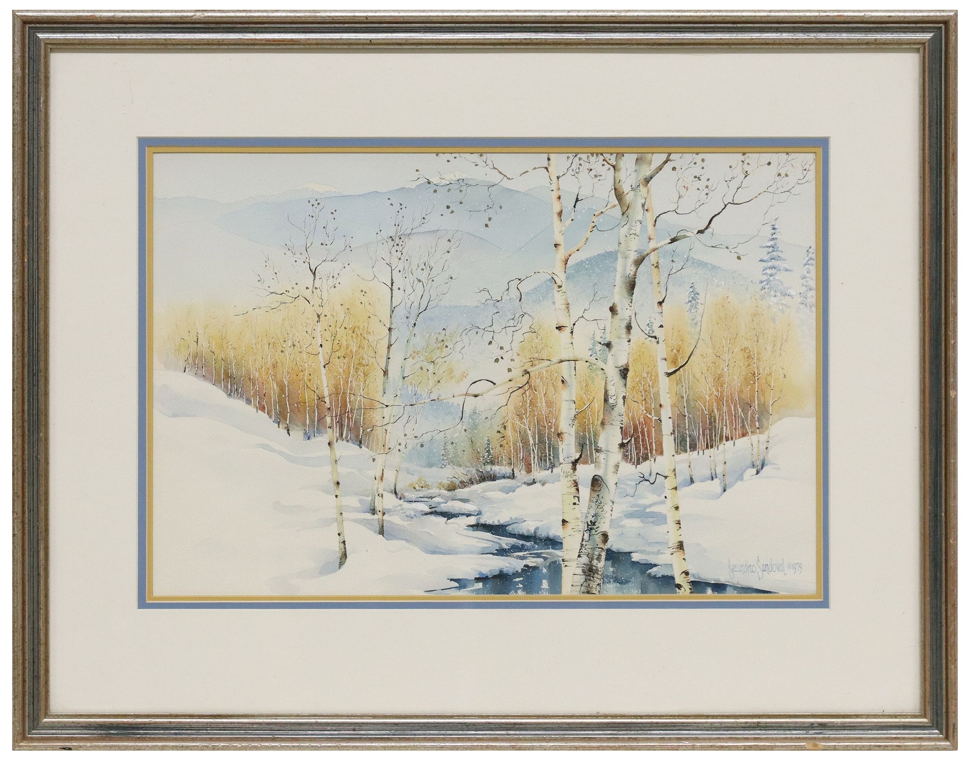 Secundino Sandoval | Aspen trees in winter (1979) | MutualArt