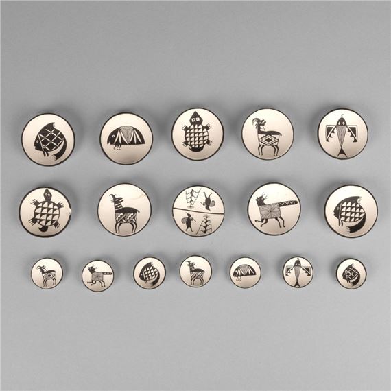 Dean Reano | Set of Seventeen Mimbres Style Bowls | MutualArt