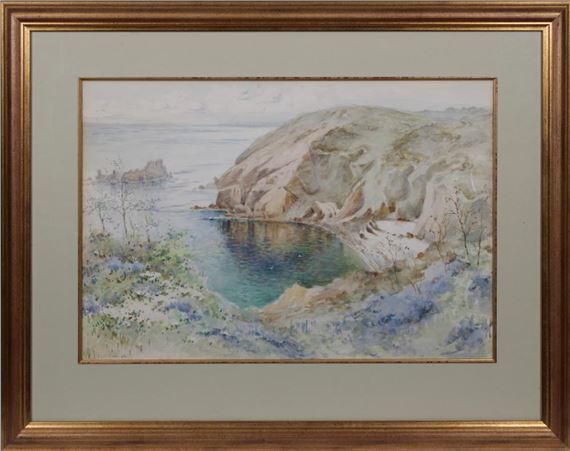 Ethel S. Cheeswright | Bluebells on the headland above a bay | MutualArt