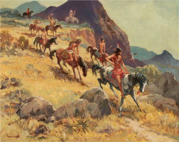 Frank Ward Kent | FRANK W. KENT(1912-1977) VIEW WITH NATIVE AMERICANS ...