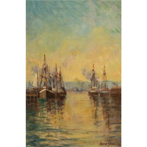 Bertha Stringer Lee | Harbor Under Blue Sky | MutualArt