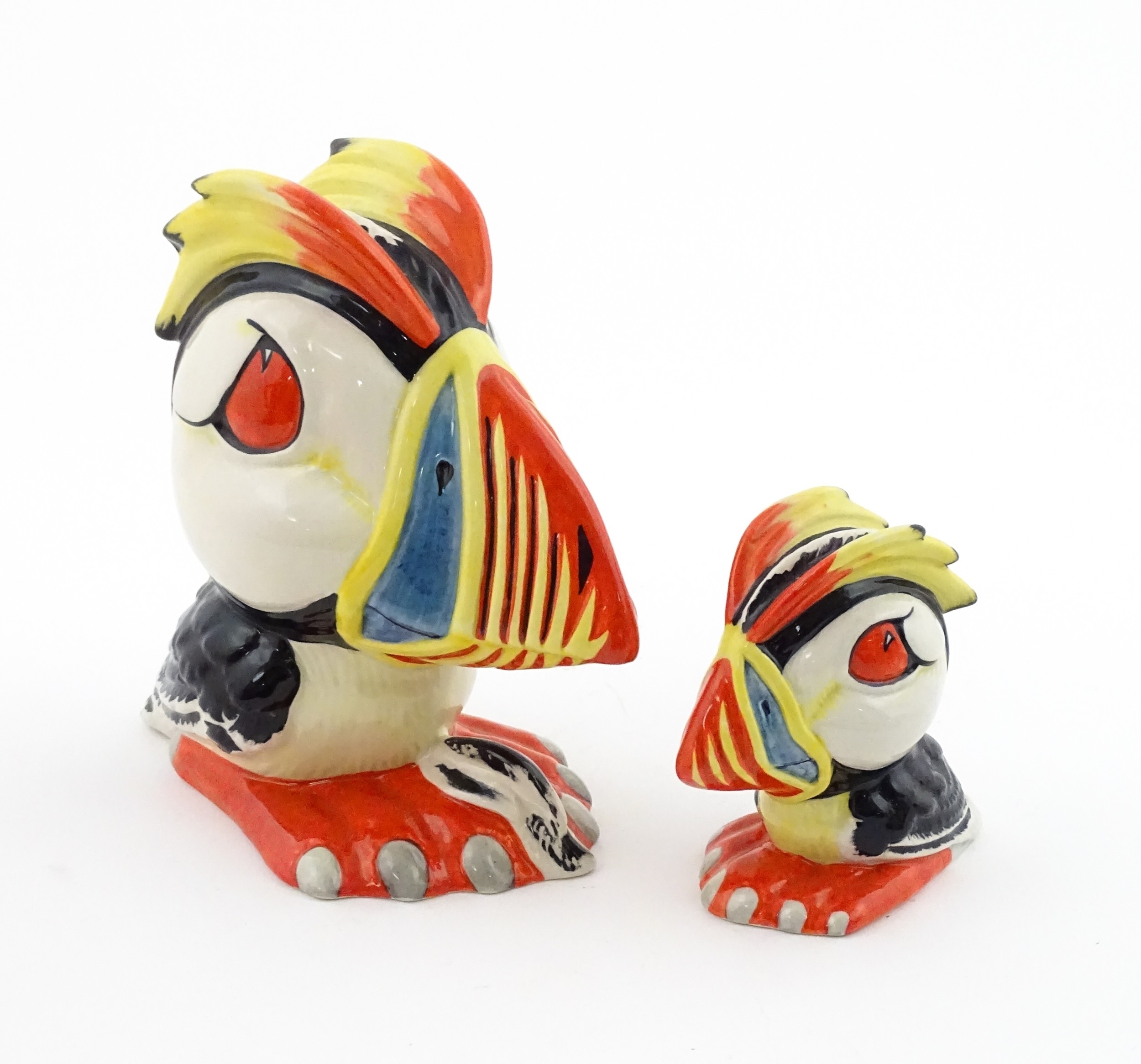 Lorna Bailey | Two Lorna Bailey models of Percy the Puffin. Both signed ...