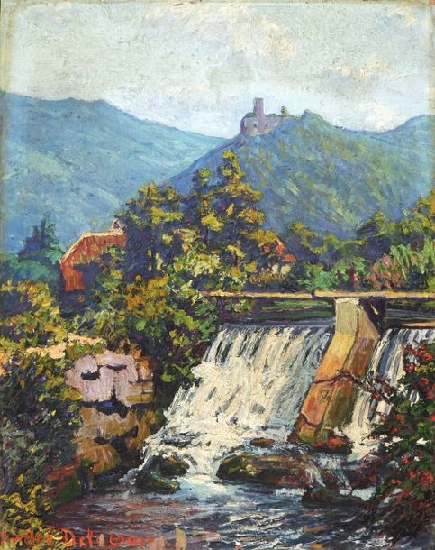 André Delacroix | Waterfall in North Africa | MutualArt