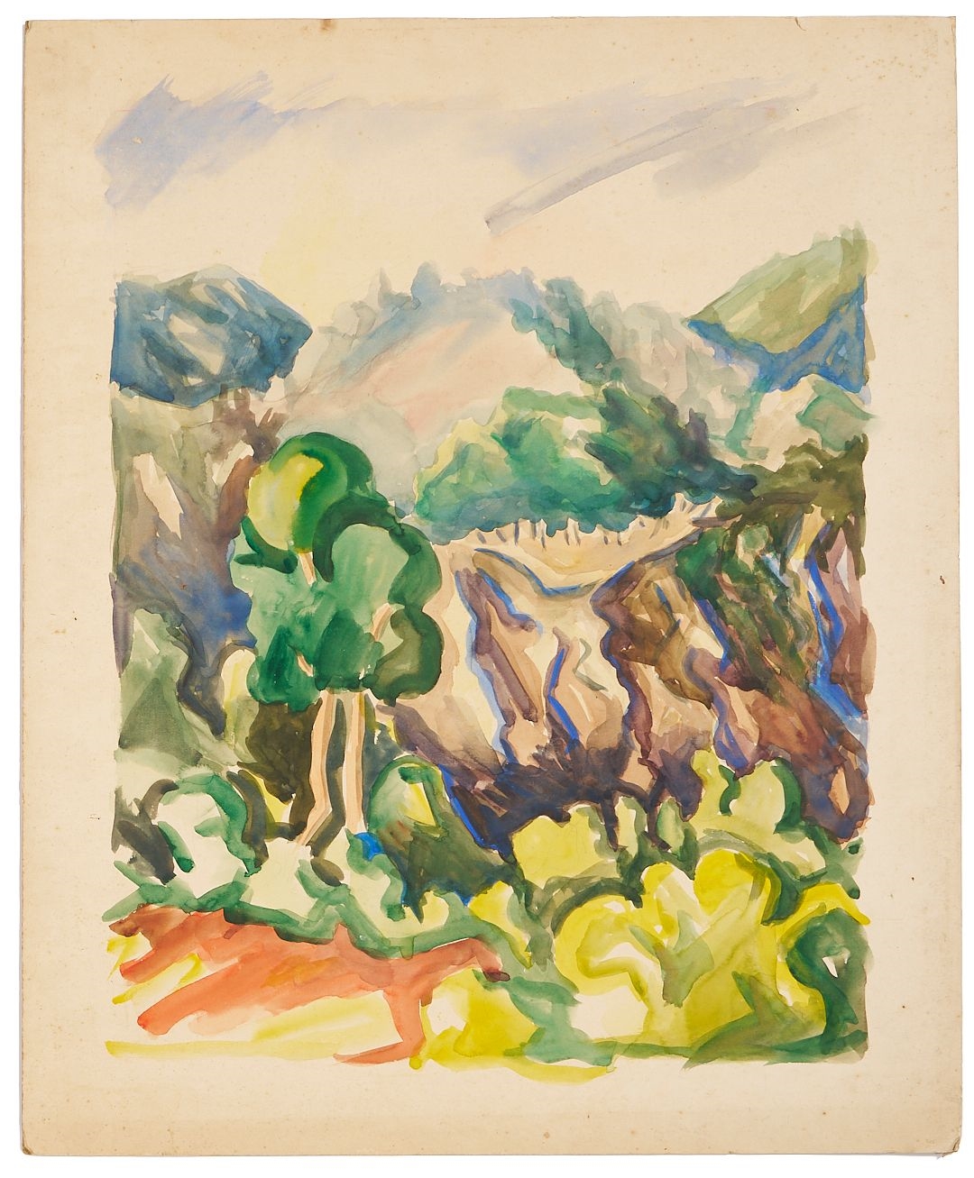 George Ayers Cress | 4 George Cress Watercolor Landscapes Incl. Smoky ...