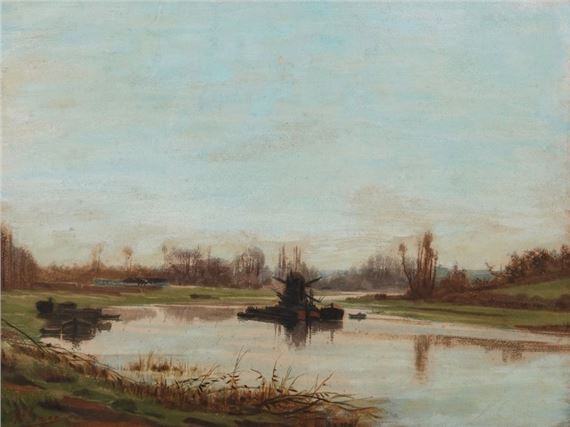 Auguste Allonge | River bank. | MutualArt