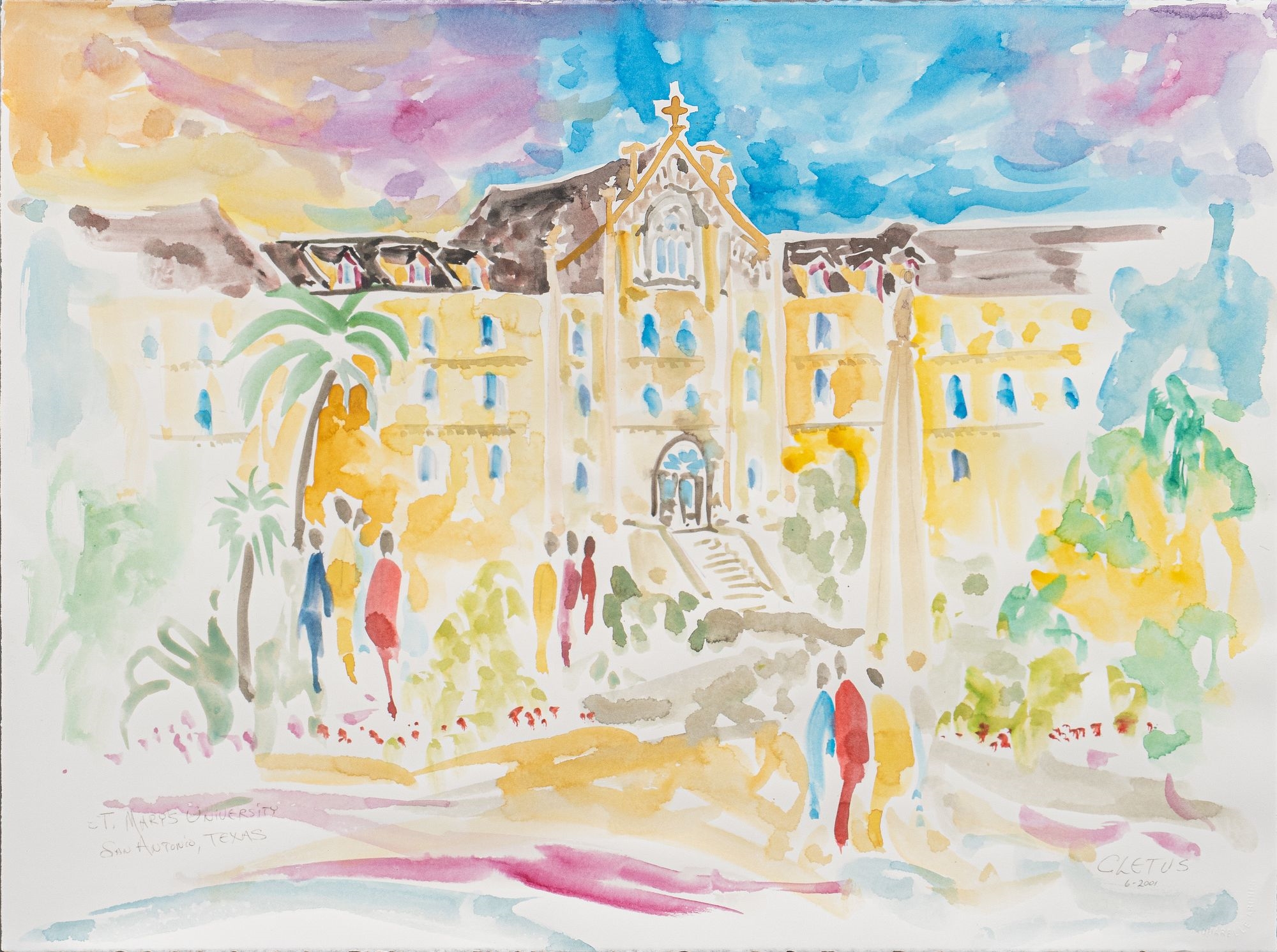 Brother Cletus Behlmann | view of St. Mary's University (2001) | MutualArt