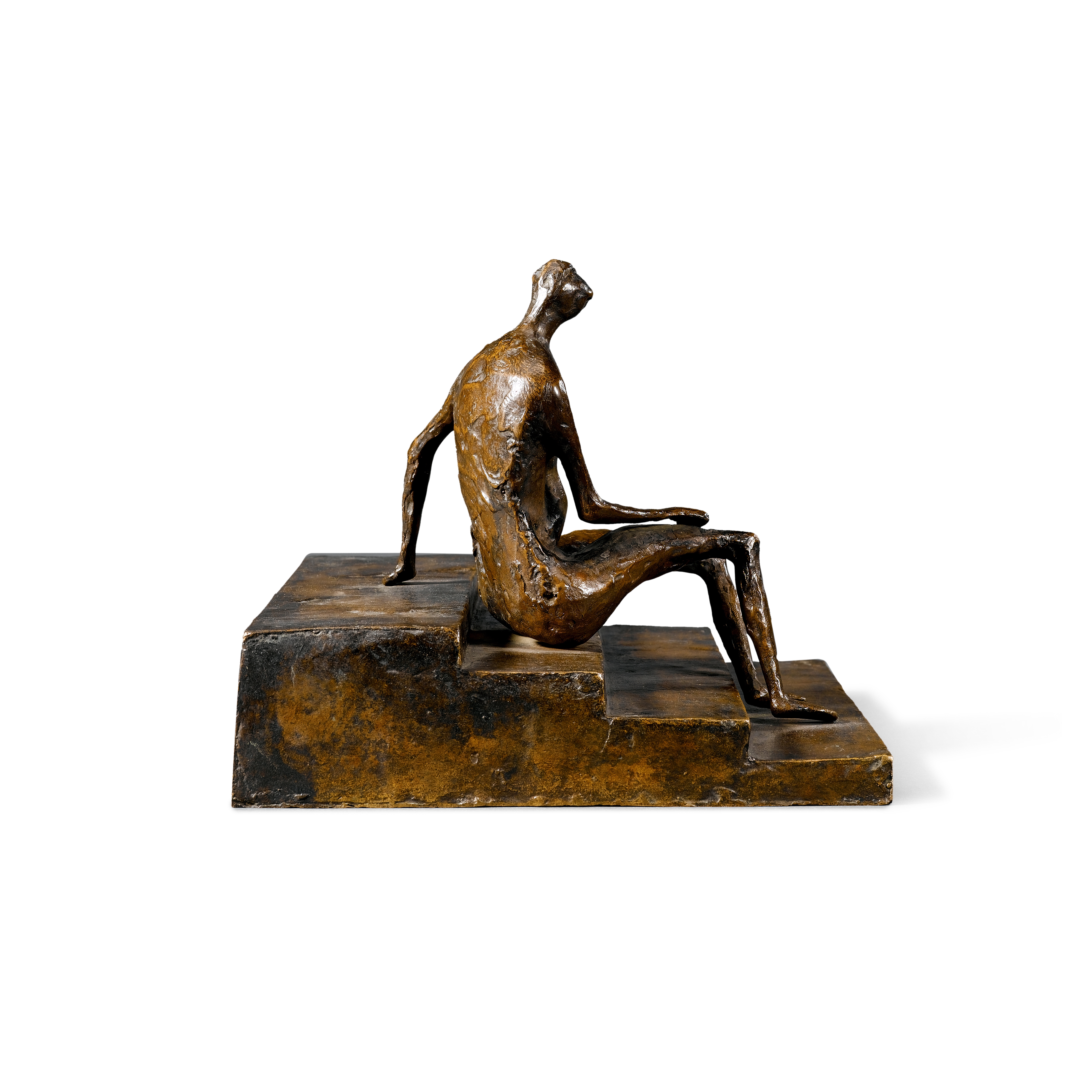 Henry Moore | Seated Figure on Square Steps (1957) | MutualArt