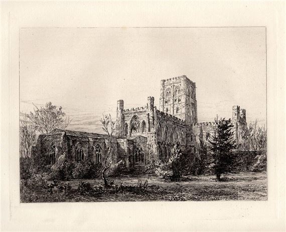 Ernest George | Sir Ernest George St. Alban's Abbey etching signed ...
