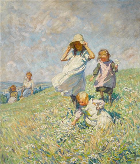 Dorothea Sharp | Children picking daisies | MutualArt