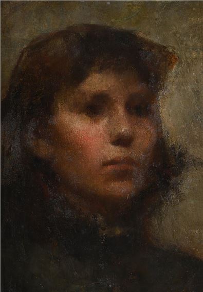 Frederick Hall | HEAD STUDY OF A GIRL | MutualArt