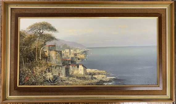 Josef Kugler | View over a Mediterranean coastline | MutualArt