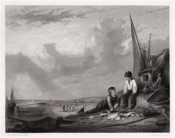 William Collins | The Fisher-Boys Catch (1855) | MutualArt