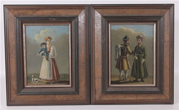 Aleksandr‏ Orlowski | Pair of Portraits of Figures | MutualArt