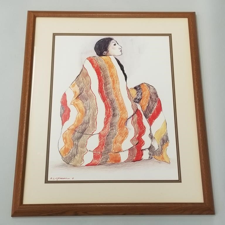 R.C. Gorman | R.C. Gorman Southwest print of a woman | MutualArt