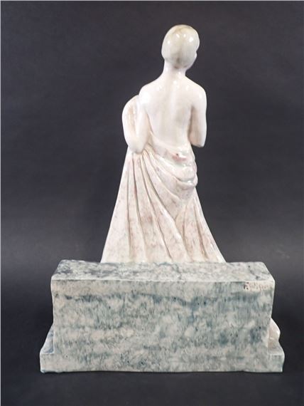 Fernand Guignier | Jeune femme nue au drapé à la sortie de bain | MutualArt