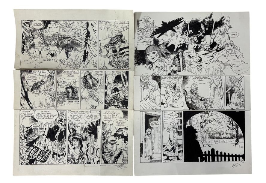 Eric | Two original comic strip plates India ink on paper | MutualArt