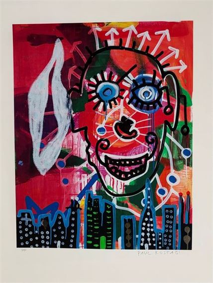 Paul Kostabi | Paul Kostabi Serigraph signed lower right | MutualArt