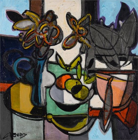 Claude Venard | Bouquet and fruit bowl | MutualArt