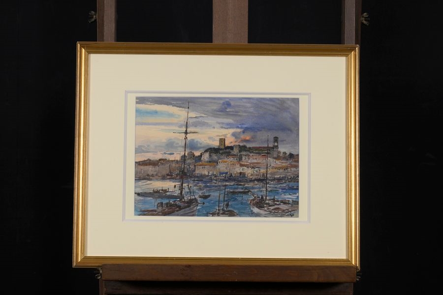 Eugène Villon | The port of Cannes (1930) | MutualArt