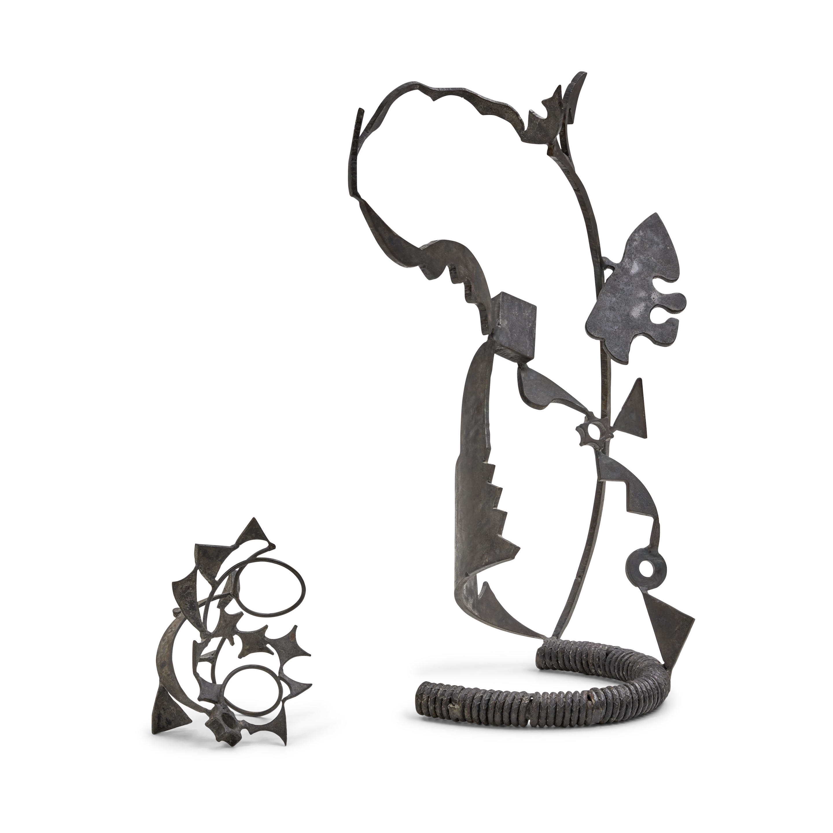 Lee Tribe | Pair of Steel Sculptures | MutualArt