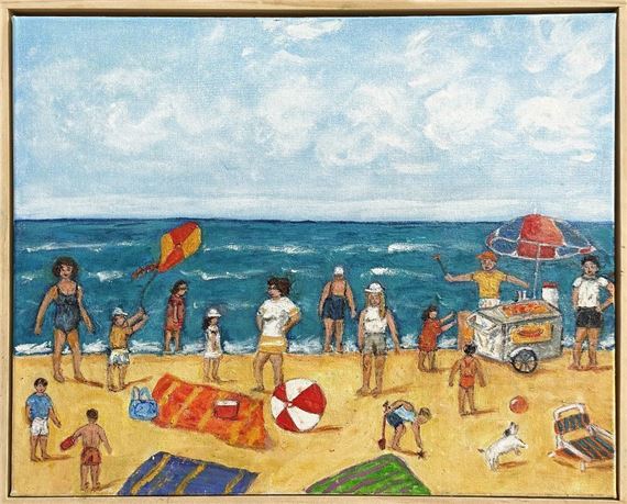 Stanley Perl | A Summers Day At the Beach | MutualArt