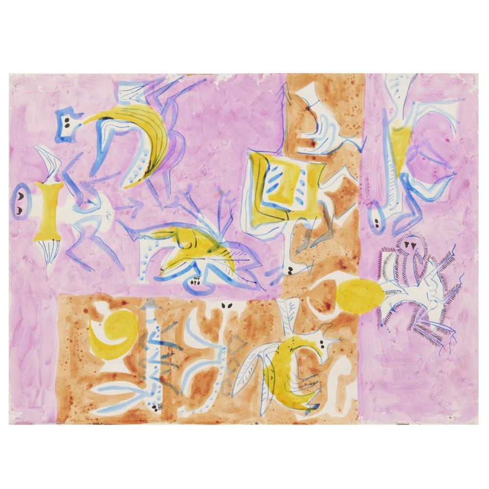 Donald Friend | Creatures and insects Watercolour and ink (unframed) 37 ...