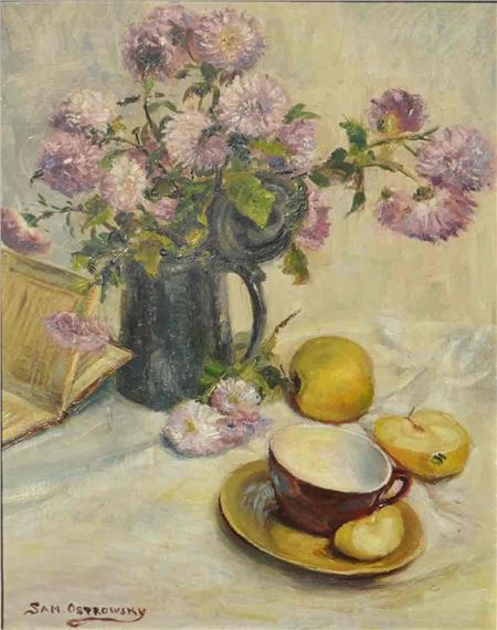 Sam Ostrowsky | Floral still-life (Mid 20th Century) | MutualArt