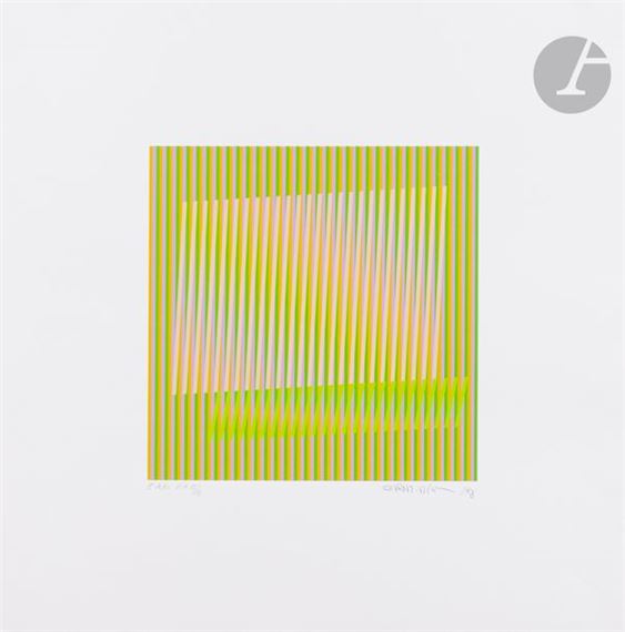 Carlos Cruz-Diez | Double-frequency chromatic induction (1998) | MutualArt