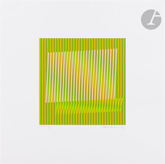 Carlos Cruz-Diez | Double-frequency chromatic induction (1998) | MutualArt