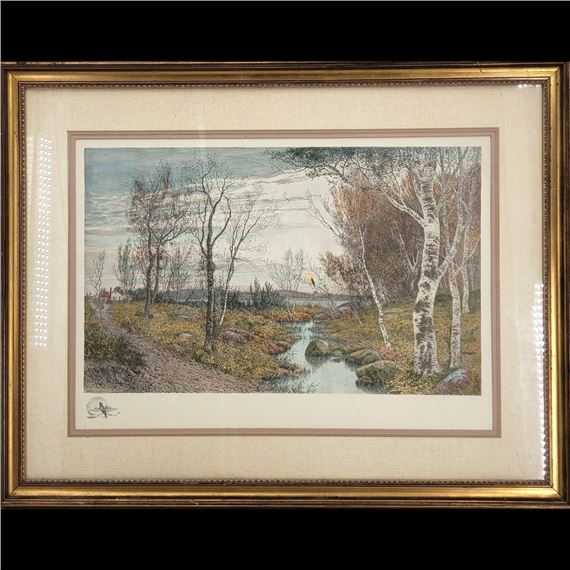 Benjamin Lander | Large Landscape Screen Print | MutualArt