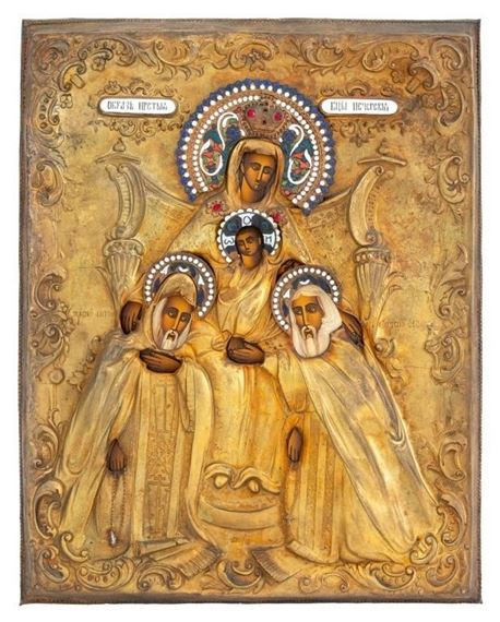 Russian School, 19th Century | Russian Orthodox Holy Trinity Icon (Late ...