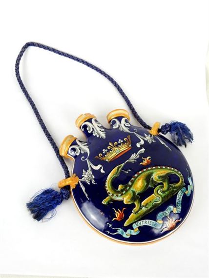 Émile Balon | Flat-bellied earthenware flask | MutualArt