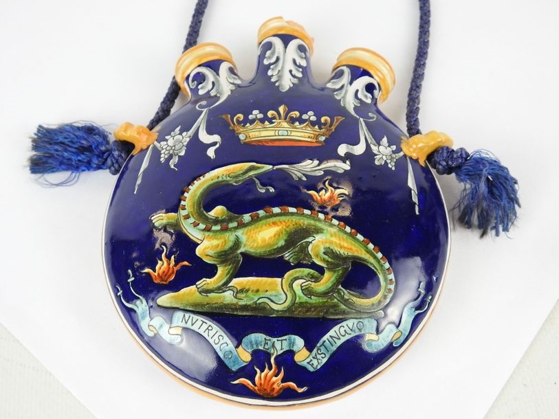 Émile Balon | Flat-bellied earthenware flask | MutualArt