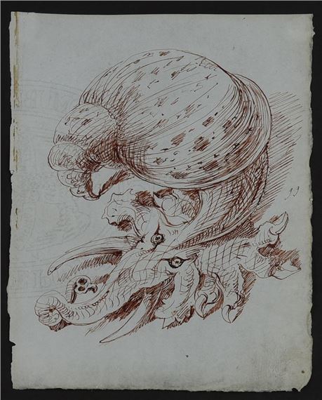 Emilio Lapi | Emilio Lapi NAUTILUS china bruna su carta | MutualArt