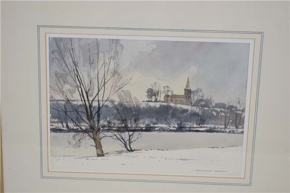David Green | Winter Snow looking towards Chellington, 1999 (1999 ...