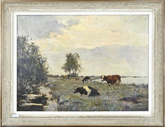 Gerard Altmann | Hollands landschap met koeien | MutualArt