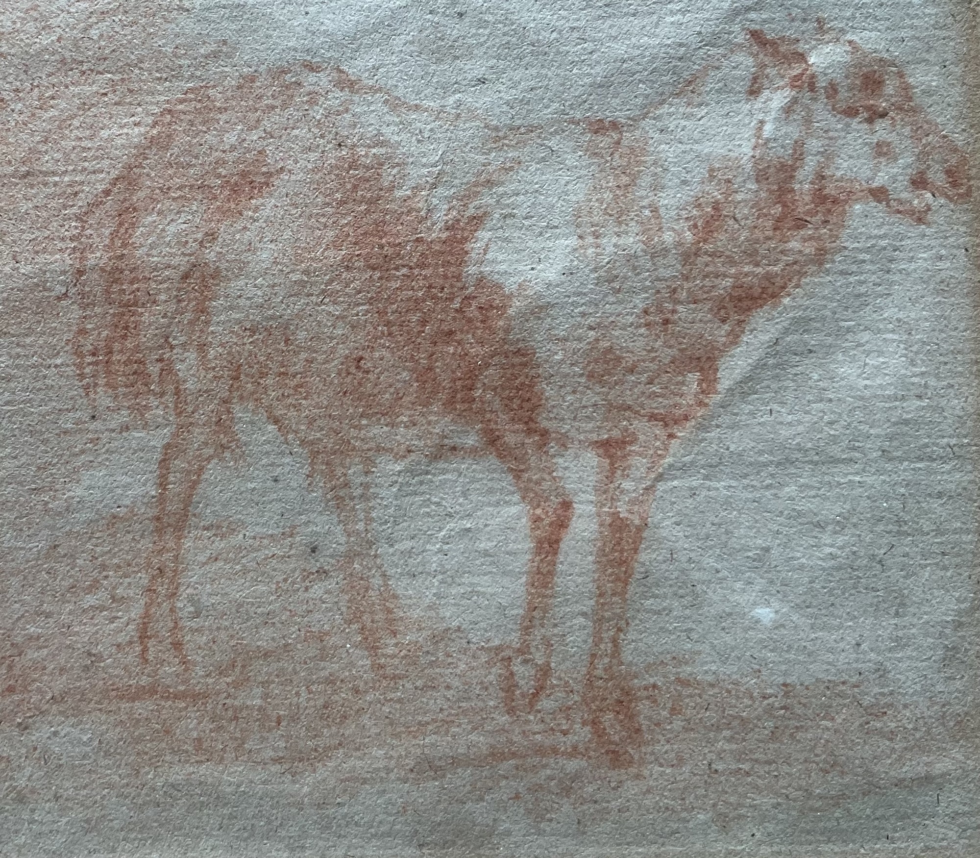 Nicolaes Berchem | red chalk sketch of animals | MutualArt