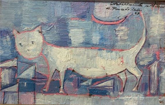 Angel Ponce De Leon | Chat bleu | MutualArt