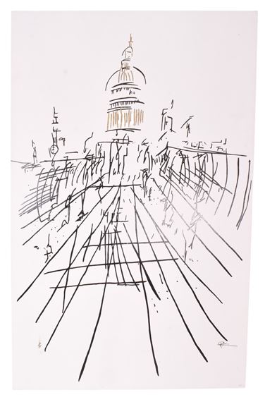 Rob Pepper | BRIDGE WITH CATHEDRAL | MutualArt