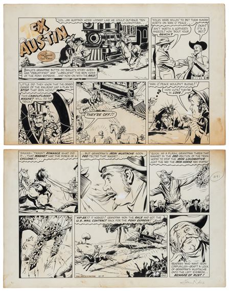 Robins | Tex Austin Sunday Original Comic Strip Art (1949) | MutualArt