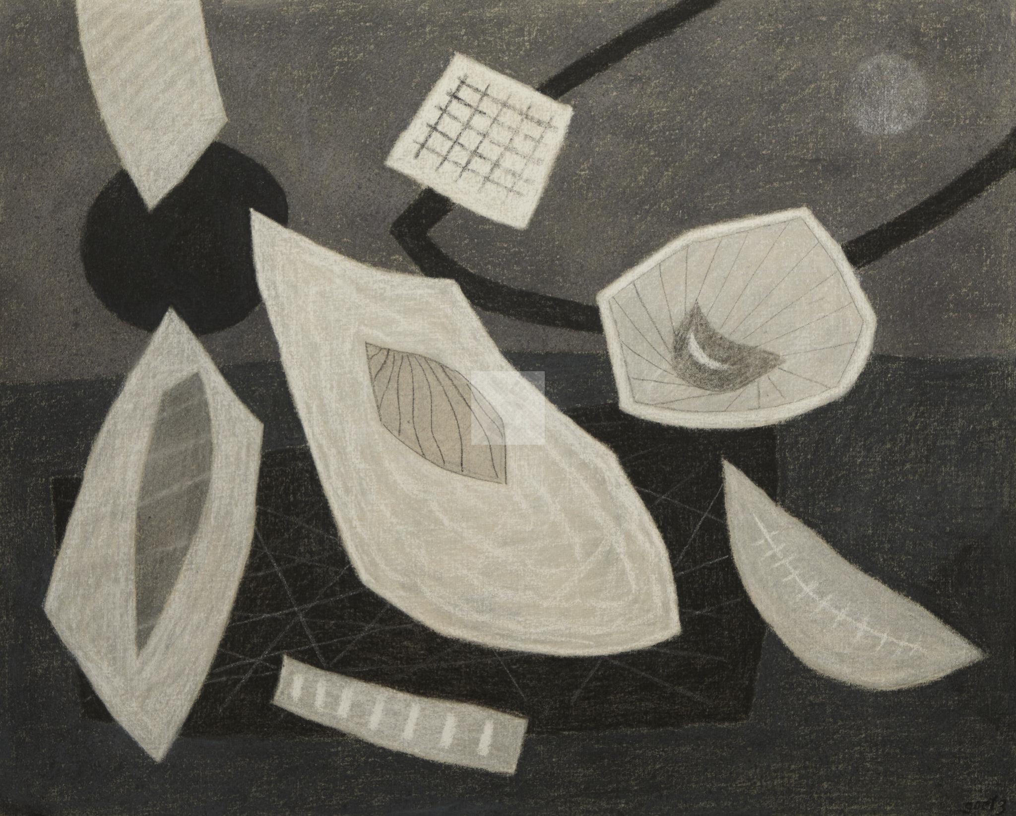 Henri Bernard Goetz | Composition en noir et blanc, circa 1970 (Circa ...