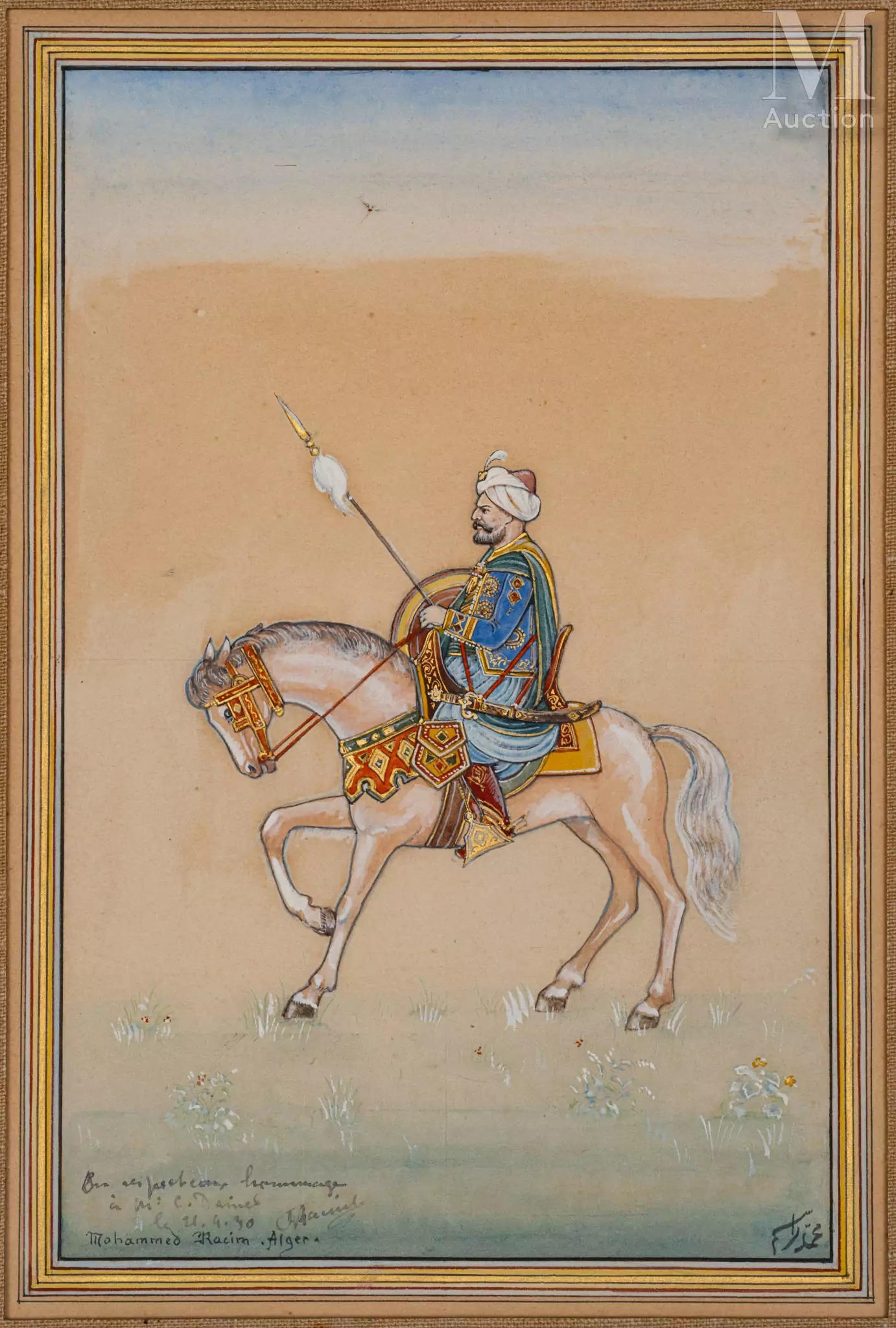 Mohammed Racim | Portrait équestre (1930) | MutualArt