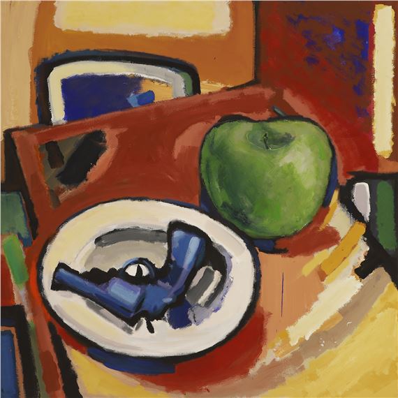 Peter Denmark | Still life with apple and pistol (89) | MutualArt