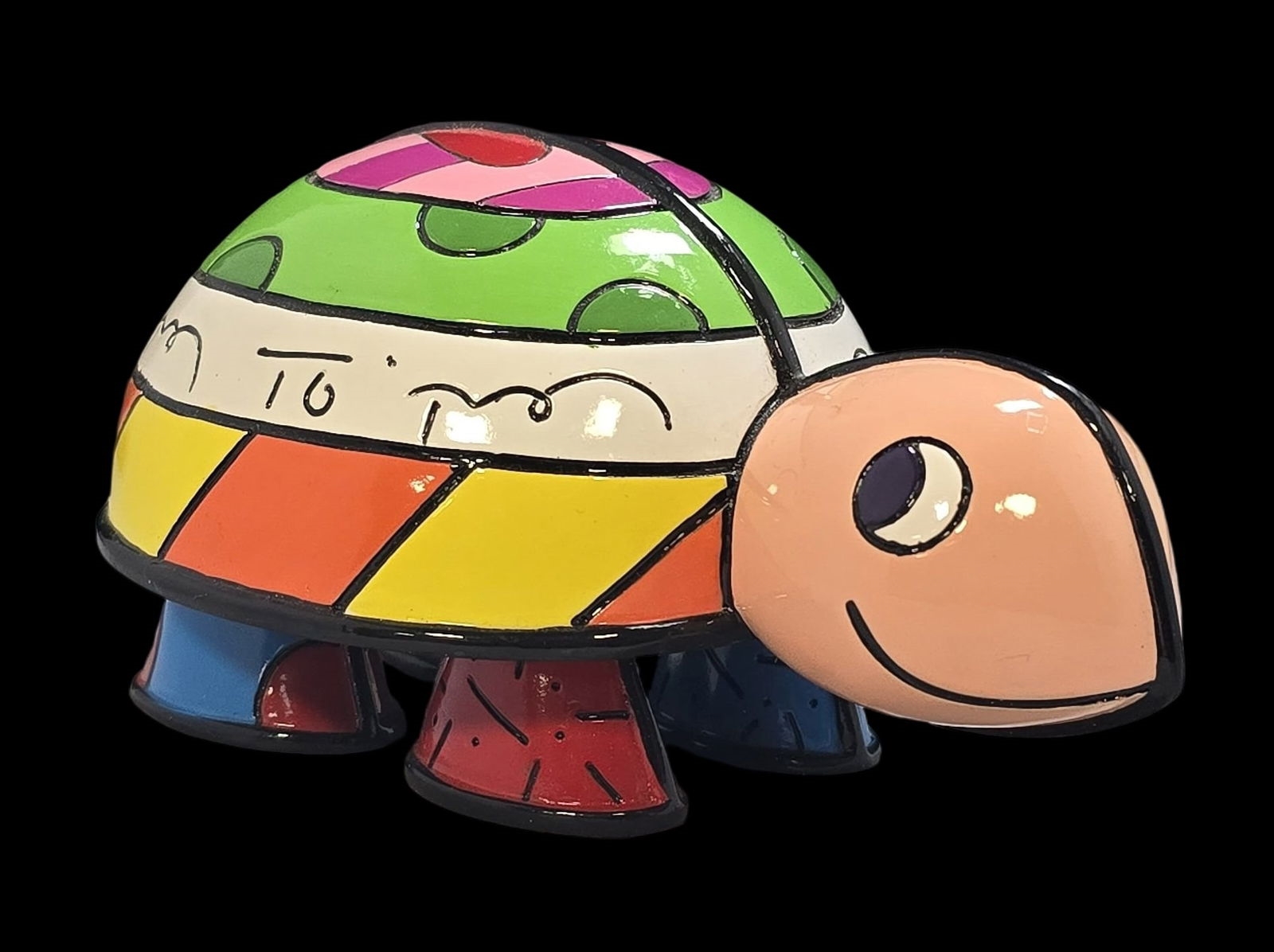 Romero Britto | Vintage ROMERO BRITTO Pop-Art Marina Collection Turtle ...
