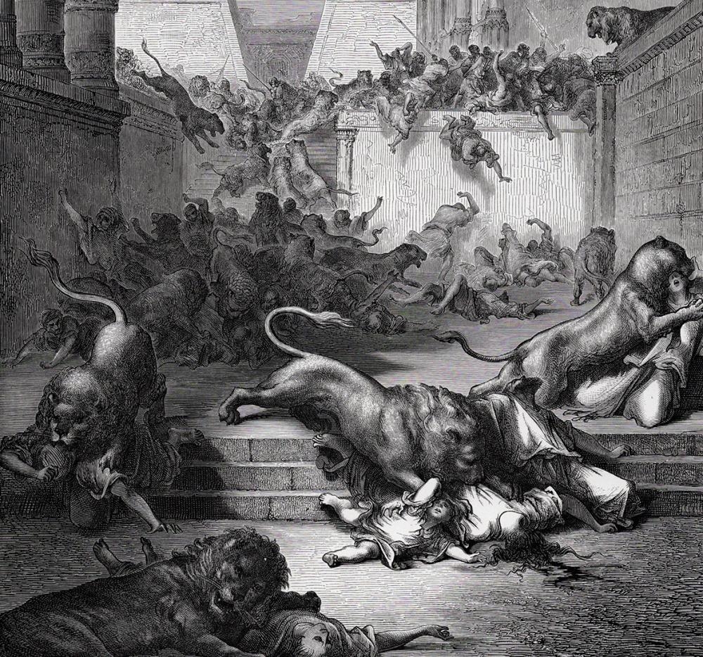 Gustave Doré | The Strange Nations Slain by the Lions (1880) | MutualArt