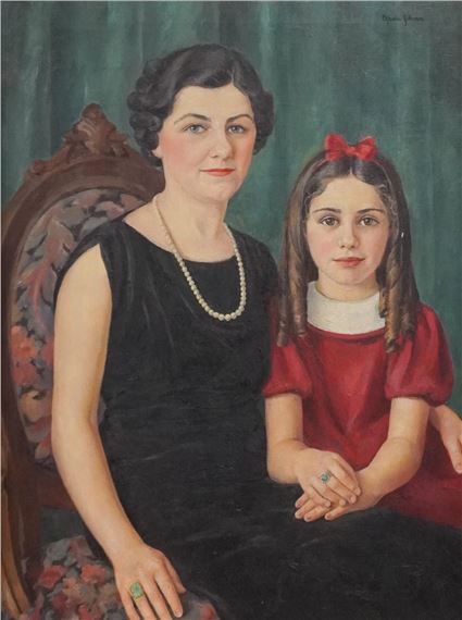 Elfreda M. Johnson | Portrait of a Mother and Daughter (1930s - 1940s ...
