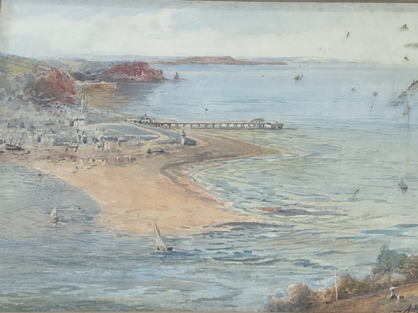 Arthur W. Perry | Seascape to verso Teynmouth from Jaques Road? | MutualArt